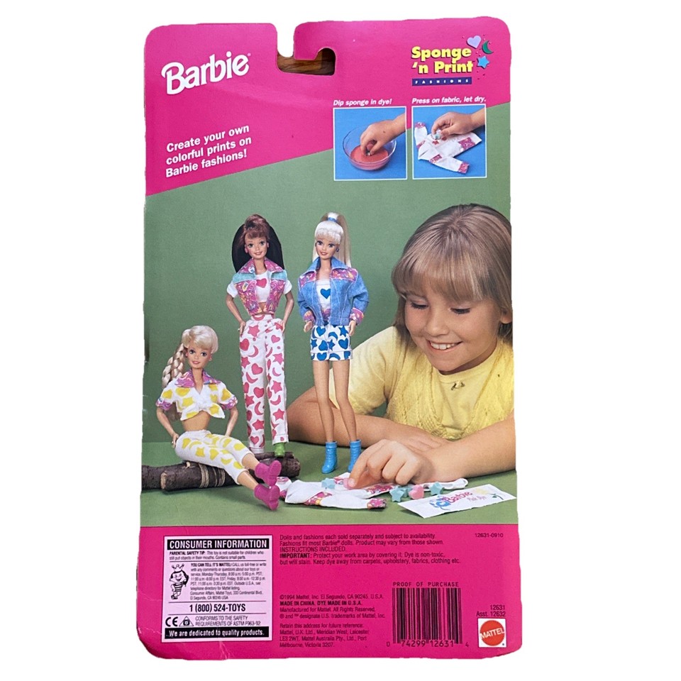 Barbie Sponge 'N Print Dress - Fashions White Jacket Purple Shorts ...