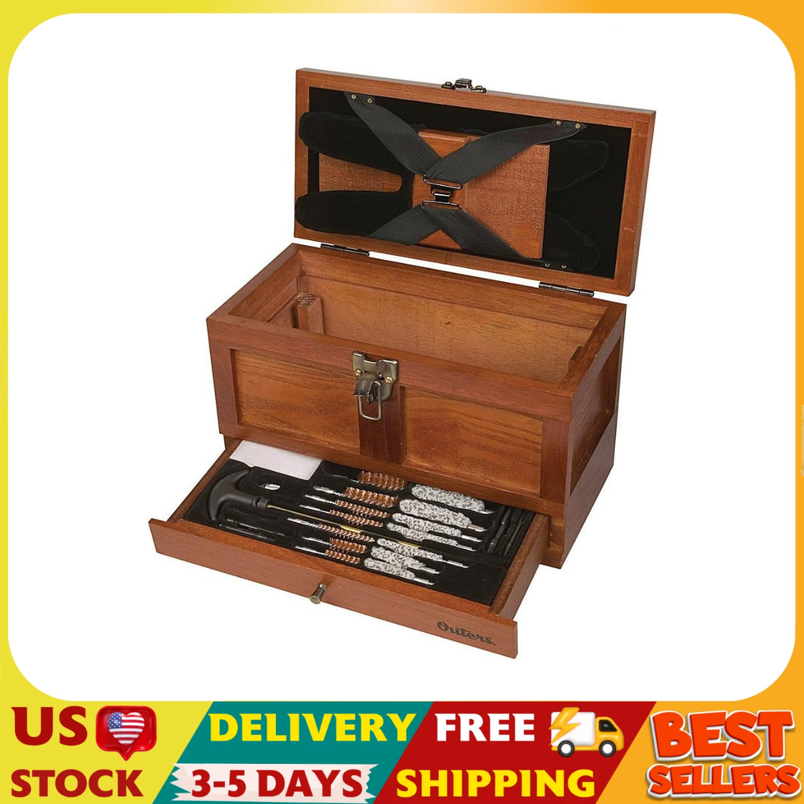 Piece Universal Wood Gun Cleaning Tool Chest (22 Caliber and up) Multi ...