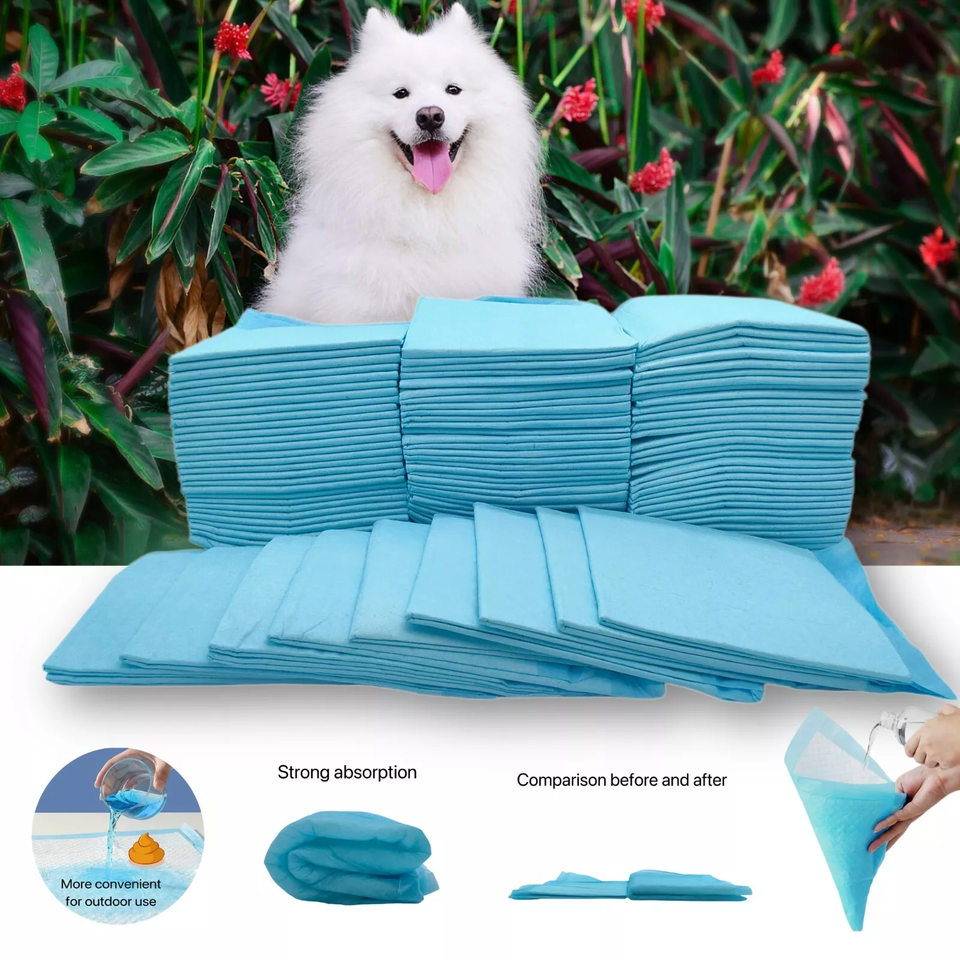 100pcs Puppy Training Trainer Train Pads Toilet Pee Wee Poo Dog Pet Cat ...