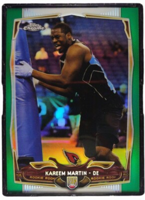 2014 Topps Chrome Green Refractors Cardinals Football Card #162 Kareem ...