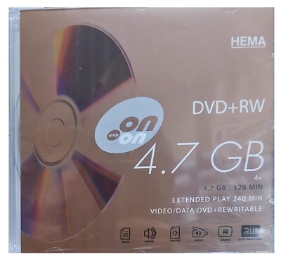 5 x DVD+RW Discs ReWritable Blank Disc in Jewel Case 4x 4.7GB 120min | eBay