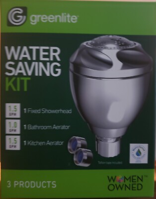 Greenlite water saving kit fixed shower head, bathrm aerators, kitchen ...