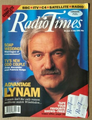 Radio Times 29th June - 5th July 1991 Wimbledon, Des Lynam, Amanda ...