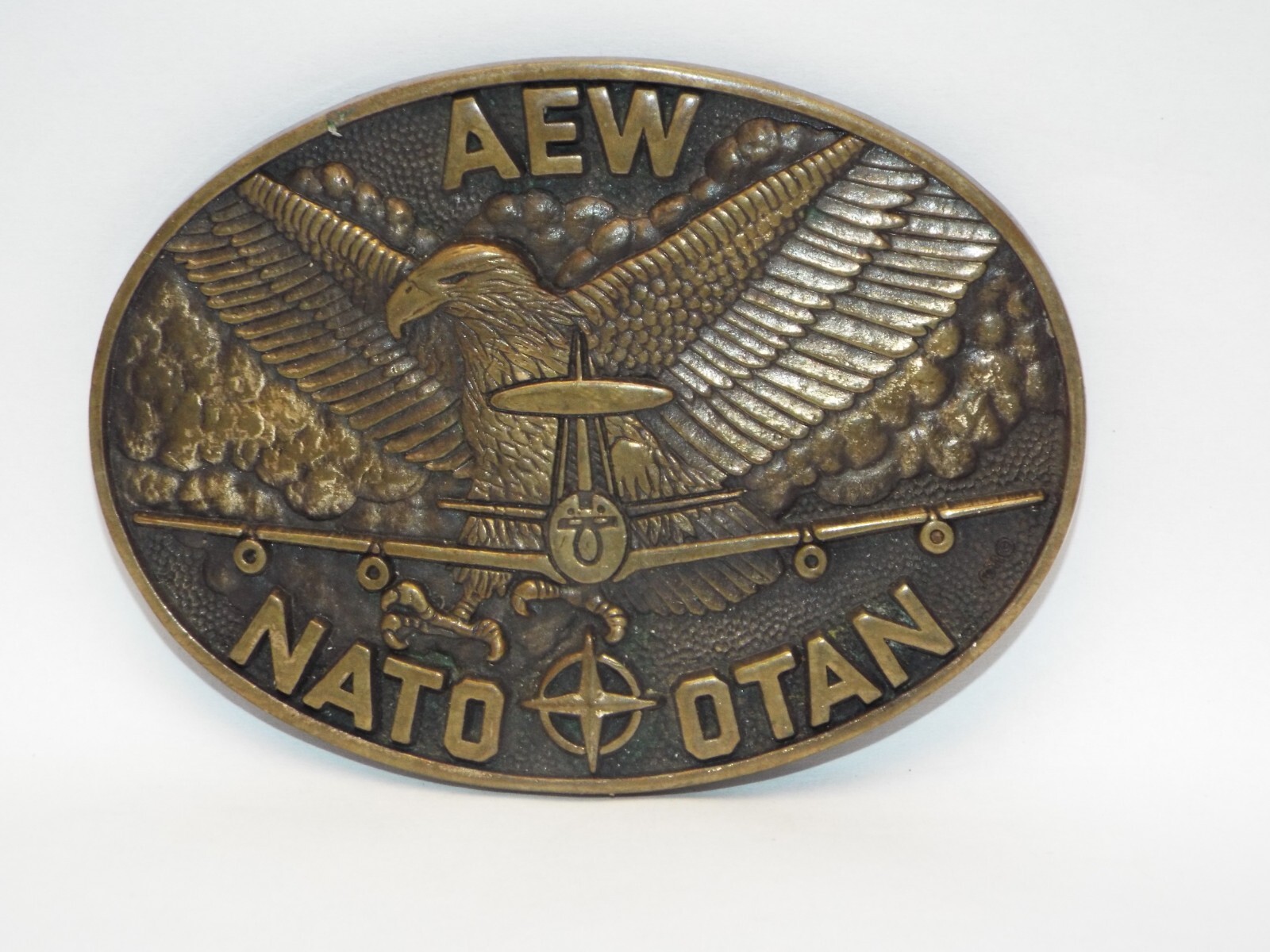 AEW Nato OTAN Award Design Medals Inc. Brass Belt Buc… - Gem