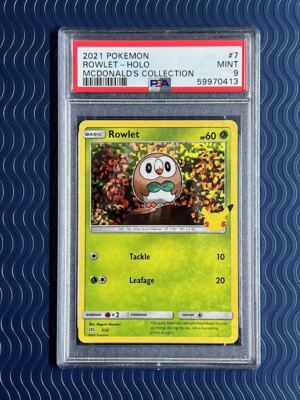Pokemon 2021 McDonald's Collection Promo - Rowlet Holo 7/25 PSA 9 | eBay