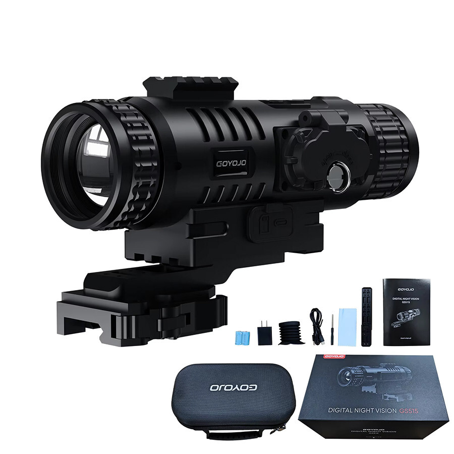 GS515 Night Vision Rifle Scope 5X-20X Zoom HD 1920p Gyroscope One Shot ...