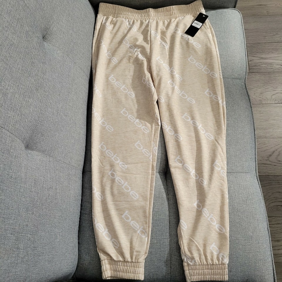 New Bebe logo jogger sweats, size M. Run smaller 8-10, so marked as M ...