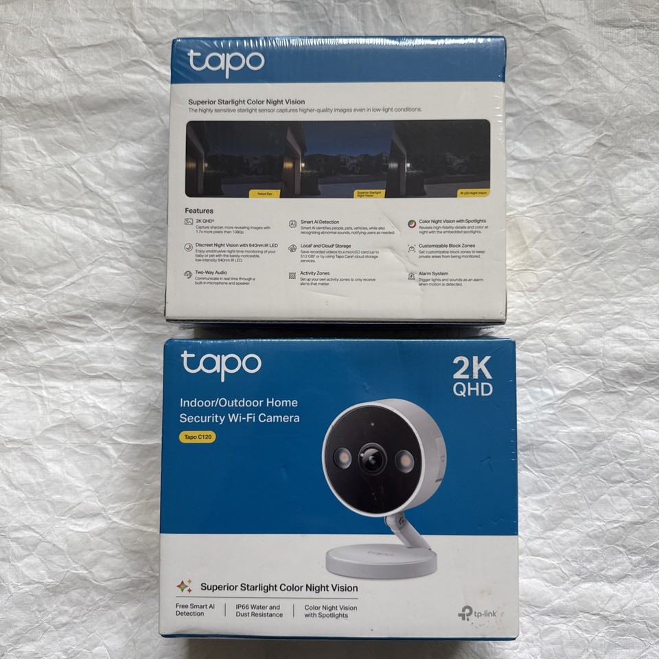 TP-Link Tapo 2K QHD Home Security Wi-Fi Camera Model C120 Indoor ...