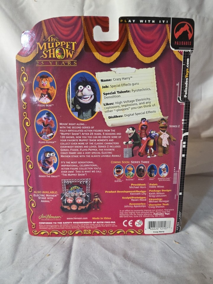 Jim Henson's Muppets Palisades Crazy Harry NIB The Muppet Show | eBay