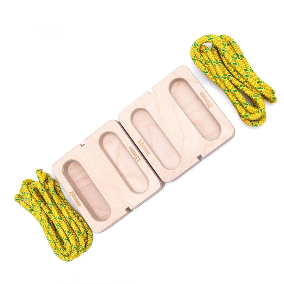 2Pcs Wooden Climbing Hangboard Strengthen Grips Arms Climbing Training ...