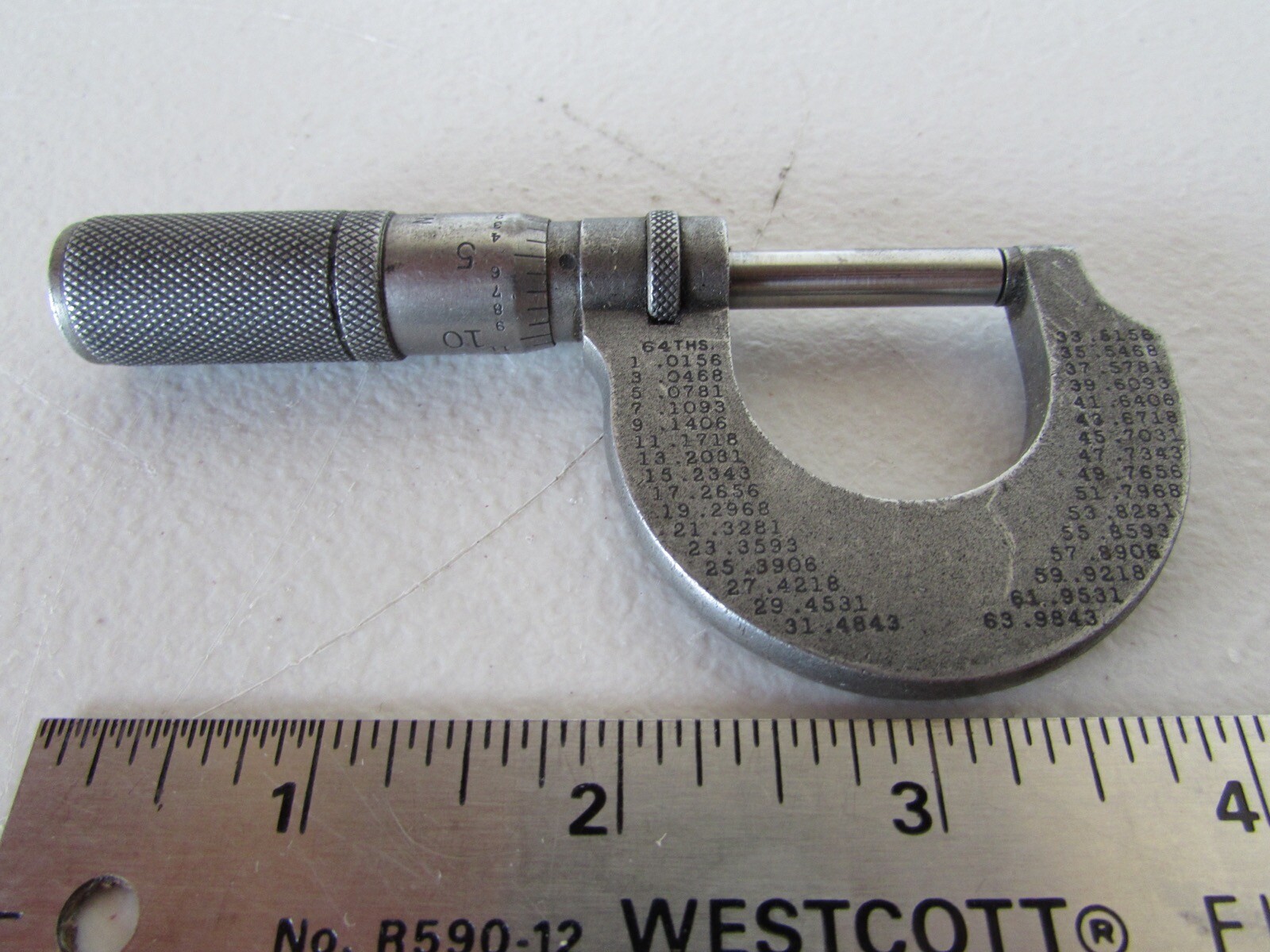 Starrett Micrometer No. 230-F 0-1” Outside Made in the USA | eBay