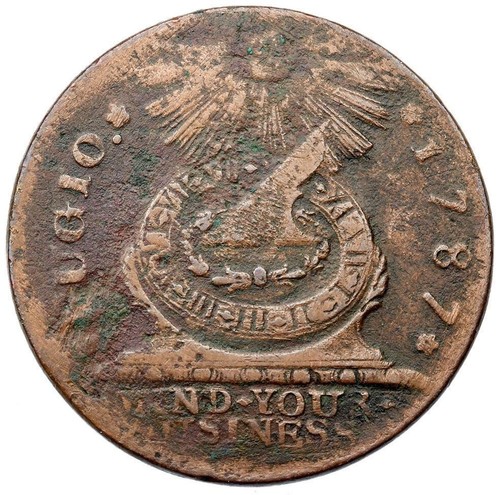 1787 19-SS R-5 Fugio Cent Colonial Copper Coin 1c | eBay