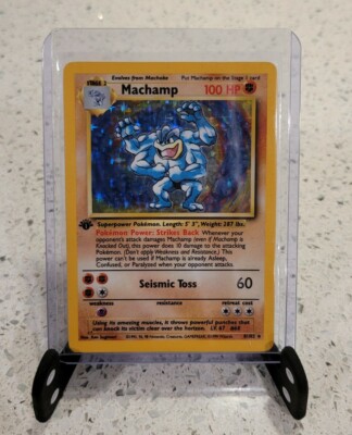 1st Edition Holographic Machamp - Pokémon Card 8/102 GREAT CONDITION ...