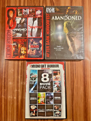 Horror DVD Lot 17 Movies Prom Night Bad Behavior Sparrow Slasher Echo ...