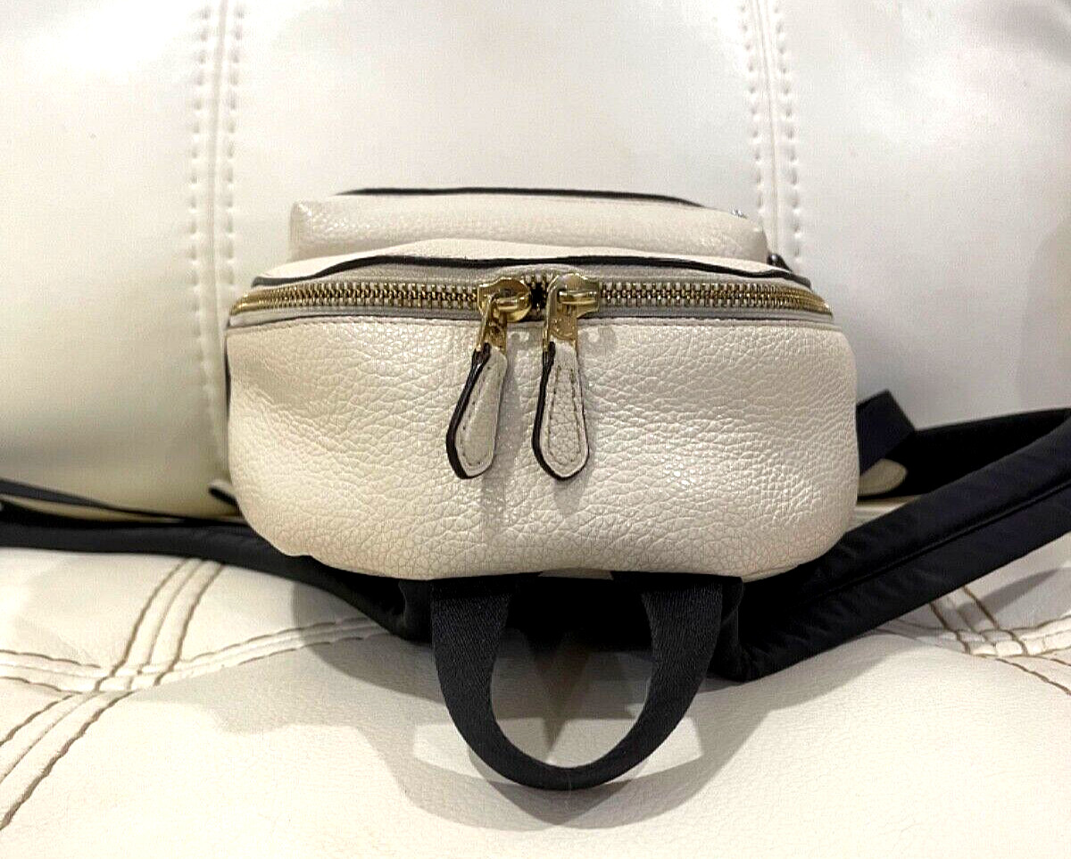 Coach Chalk Pebbled Leather Mini Backpack. - Gem