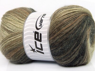 4-Skein Lot Angora Active Yarn Fine brown khaki cream | eBay