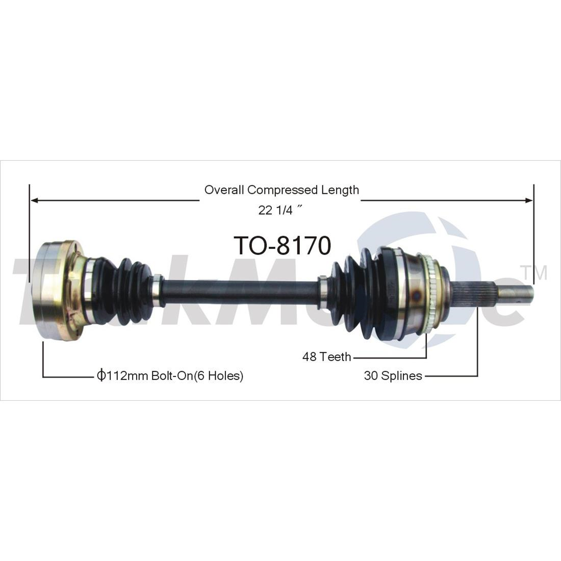 TrakMotive Front CV Axle Drive Shaft Joint For Lexus RX300 2000 2002 ...