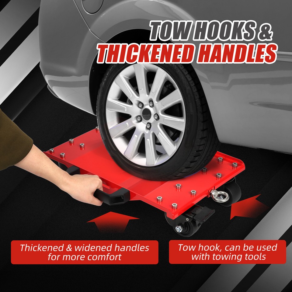 Steel Car Dolly Tire Skates Swivel Wheel Dolly Set Auto Vehicle Mover ...