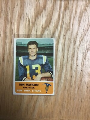 1962 Fleer Football Don Maynard New York Titans Card #59 | eBay
