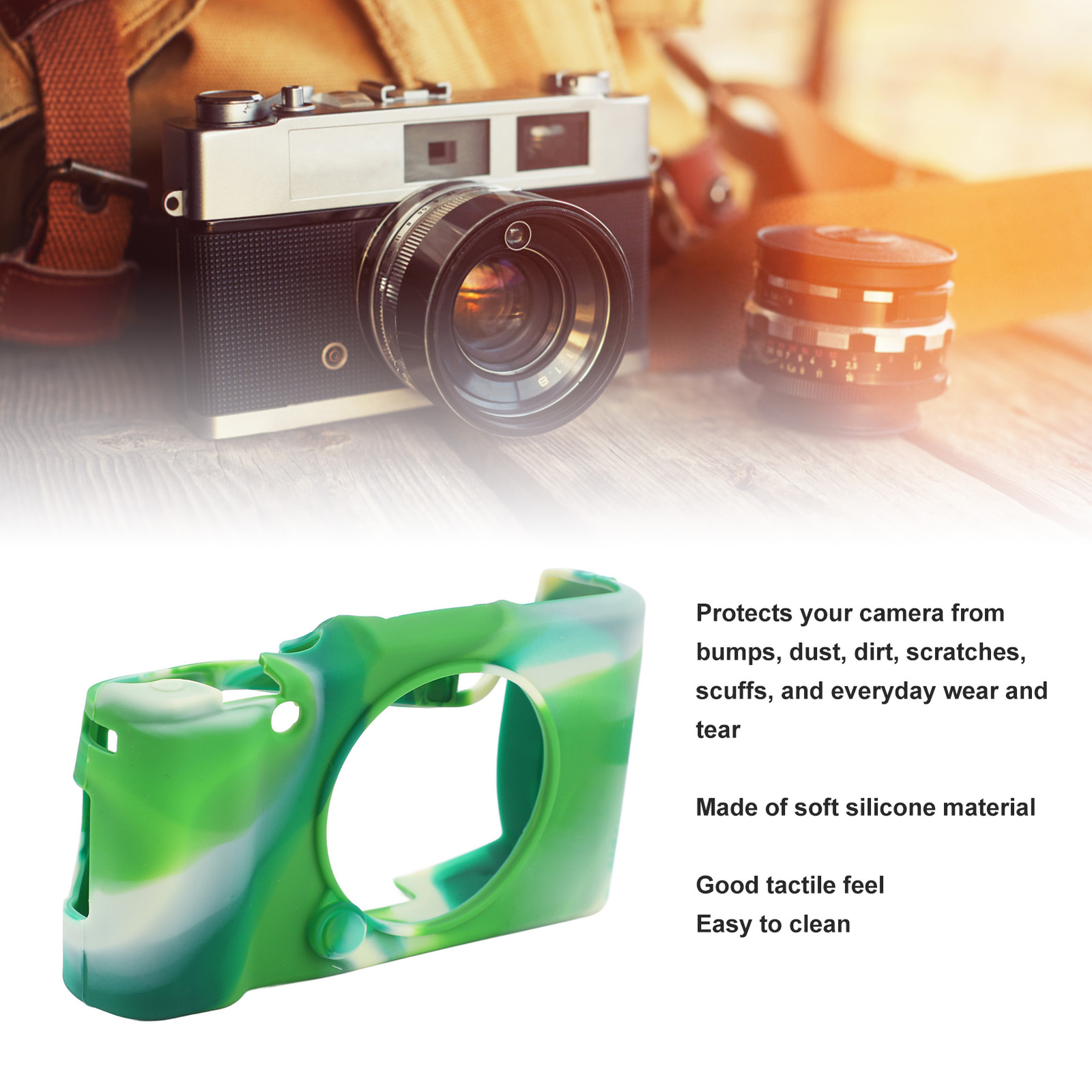 Silicone Camera Protective Case Soft Textured Surfaces Detachable ...