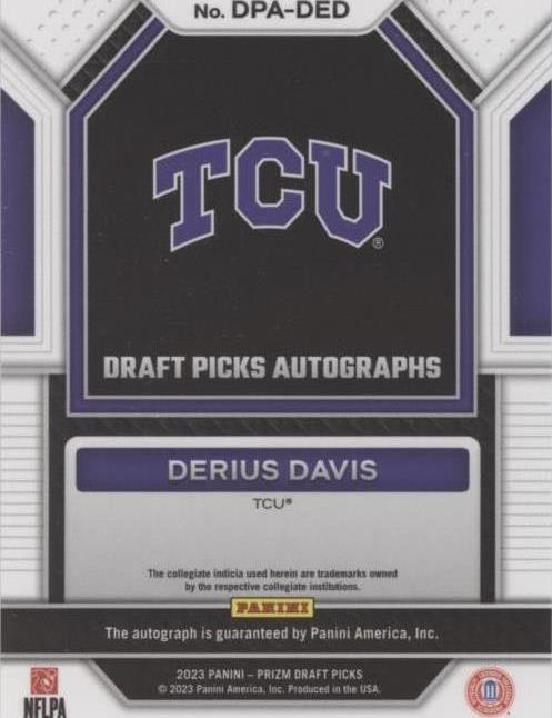 2023 Panini Prizm Draft Picks Derius Davis #DPA-DED for sale | eBay