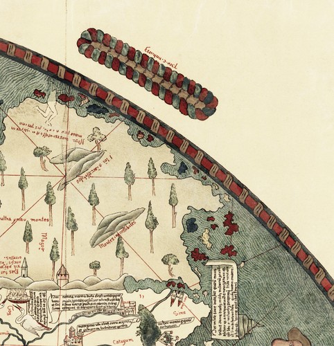 Genoese World Map 1457 Antique Reprint Historic Atlas Old Replica Art ...