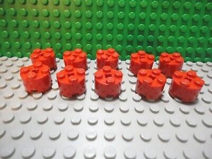 Lego 10 Red 2x2 round circle brick block NEW | eBay
