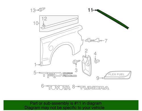 Genuine Toyota Tailgate Molding (Right) 65717-0C051 | eBay