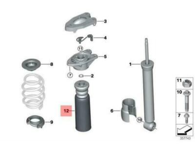 BMW F45 F46 F48 SUV REAR SHOCK ABSORBER DAMPER 33536852457 NO DUTY TO ...