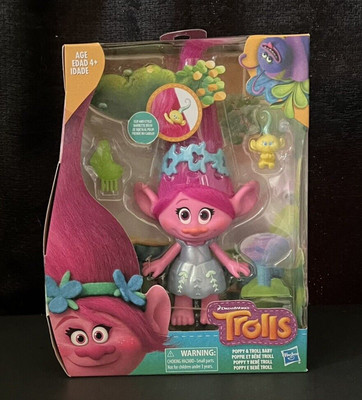 Dreamworks Trolls Poppy, Troll Baby & A Mr. Dinkles Shaped Comb Ages 4 ...