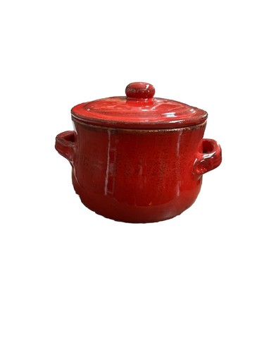 De Silva Fabrique En Italie Terracotta Small Pot With Lid Cookware Red ...