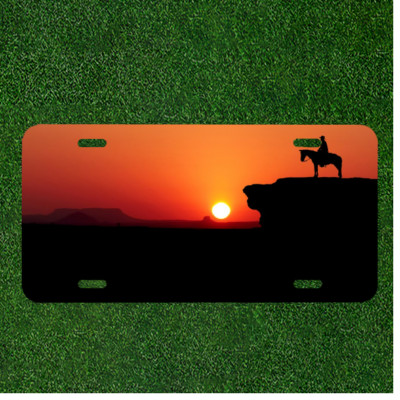 Custom Personalized License Plate Auto Tag With Person On Horse By ...