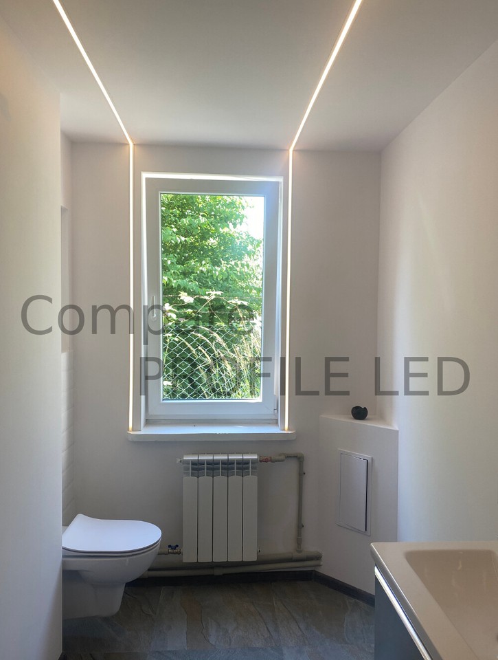 2M LED EINBAU LED PROFIL FLIESEN Rigips Gips Karton Plastik Leiste ...