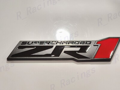 1pc ZR1 SUPERCHARGED Fender Emblem Badge Fit For Chevrolet Corvette ...