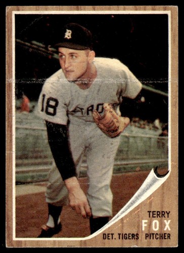 1962 Topps Terry Fox Detroit Tigers #196 | eBay