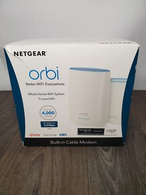 Netgear Orbi Cable Router CBR40 With Add-On Satellite RBS20 WiFi Mesh ...