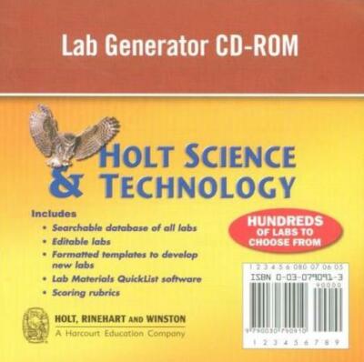 Holt Science & Technology: Lab Generator PC MAC CD laboratory home ...