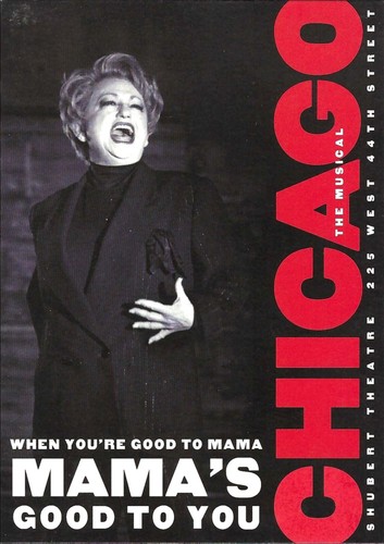 Chicago, The Musical, Postcard Ad, Shubert Theatre, New York City, 1997 ...