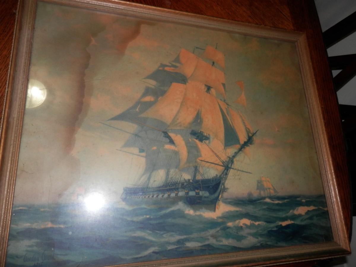 Gordon Grant 1927 Ship 1927 Gordon Grant Framed Nautical Ship Print