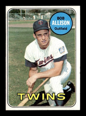 1969 Topps #30 Bob Allison Minnesota Twins VG-EX+ Baseball Card *D3 | eBay