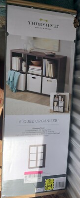 Storage Cube: Threshold 6 Cube Organizer Shelf 13", Espresso Brown | eBay