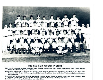 1960 BOSTON RED SOX 8X10 TEAM PHOTO TED WILLIAMS LAST YEAR BASEBALL ...