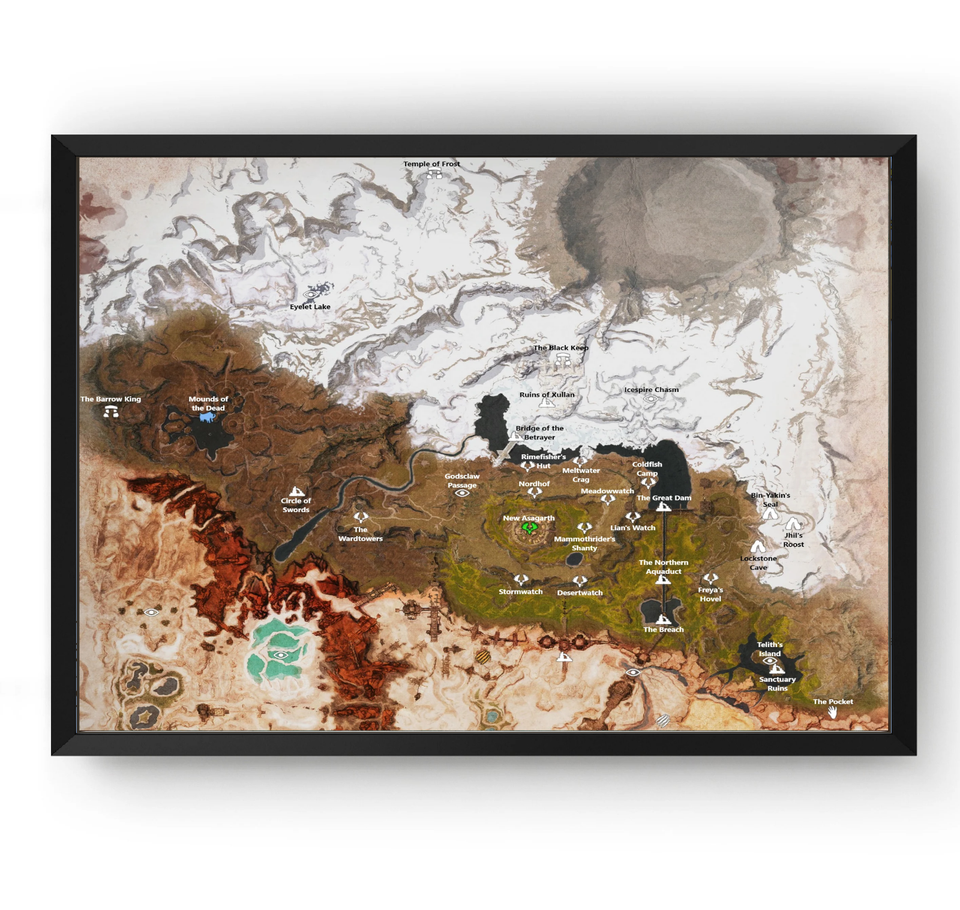 High quality poster from Conan Map The World of Hyboria, Thurian ...