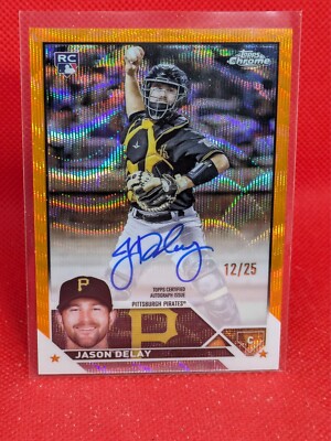 Jason Delay Auto 2023 Topps Chrome Update Rookie RC #RA-JD ORANGE WAVE ...