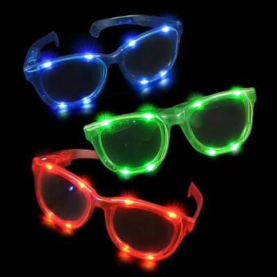 2 pks Blue LED Light up Sunglasses Oversize extra large | eBay