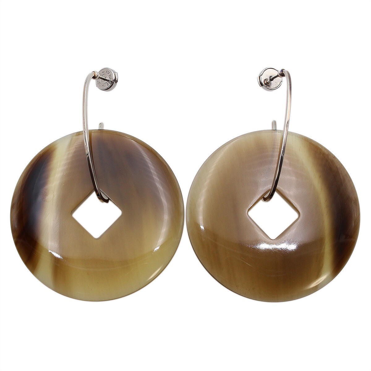 Hermes Sterling Silver 925 Buffalo Horn Round Pierced… - Gem