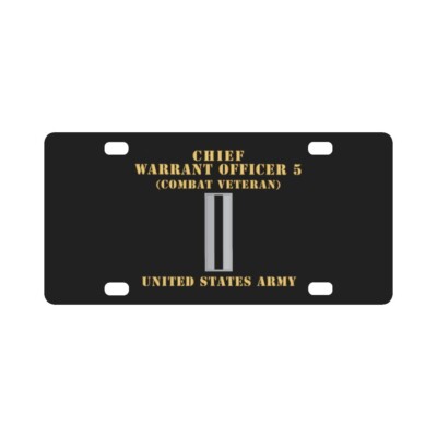 License plate -Army - Chief Warrant Officer 5 - CW05 - Combat Veteran ...