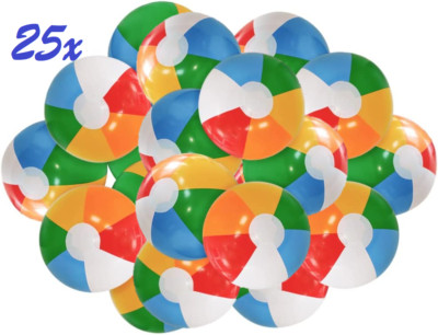 Beach Balls 12 inch Rainbow Colored 12" Beach Ball Lot of 25 | eBay
