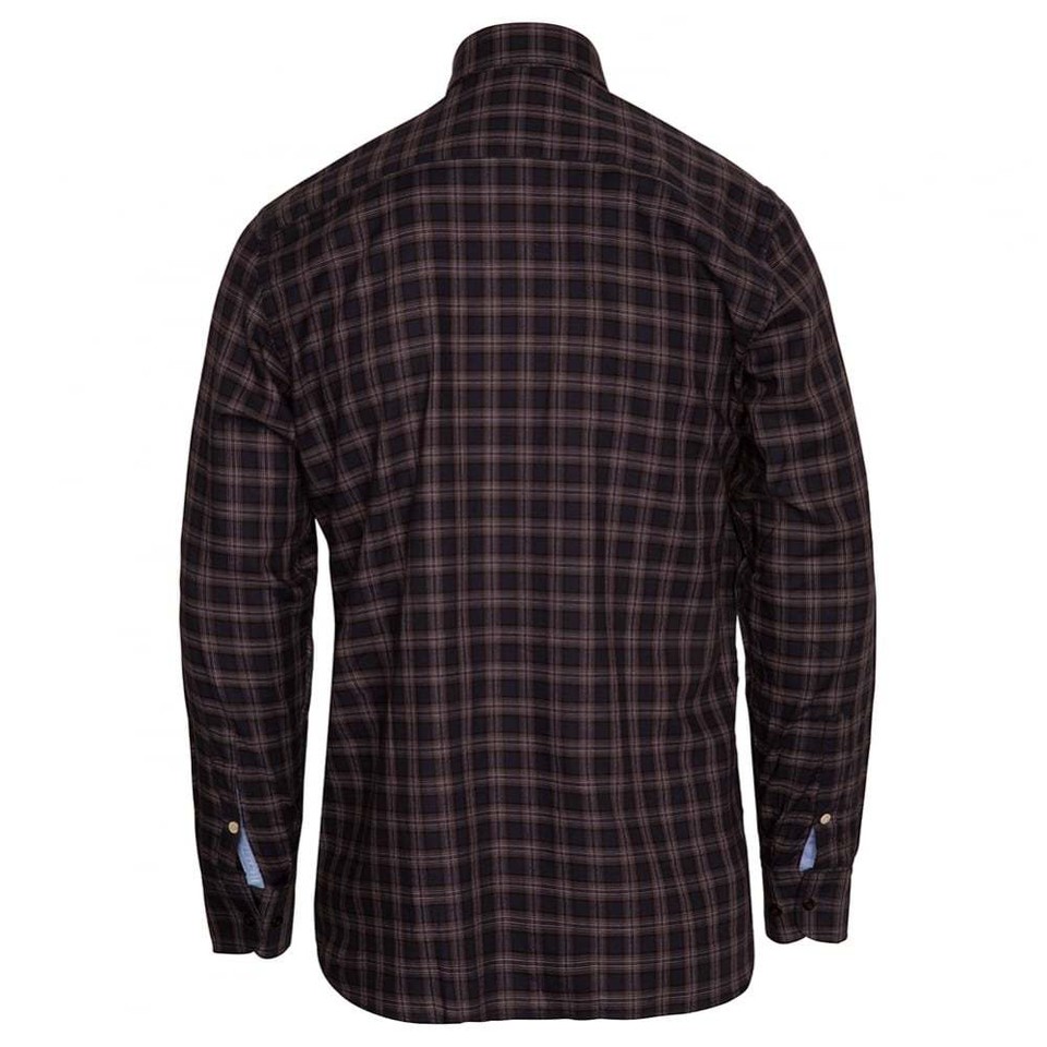 Hackett Long Sleeve Navy Twill Plaid Shirt | eBay