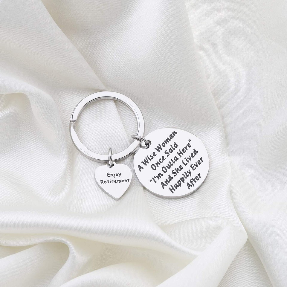 Enjoy Retirement Keychain Funny Job Work Retiree Keychain Coworker ...